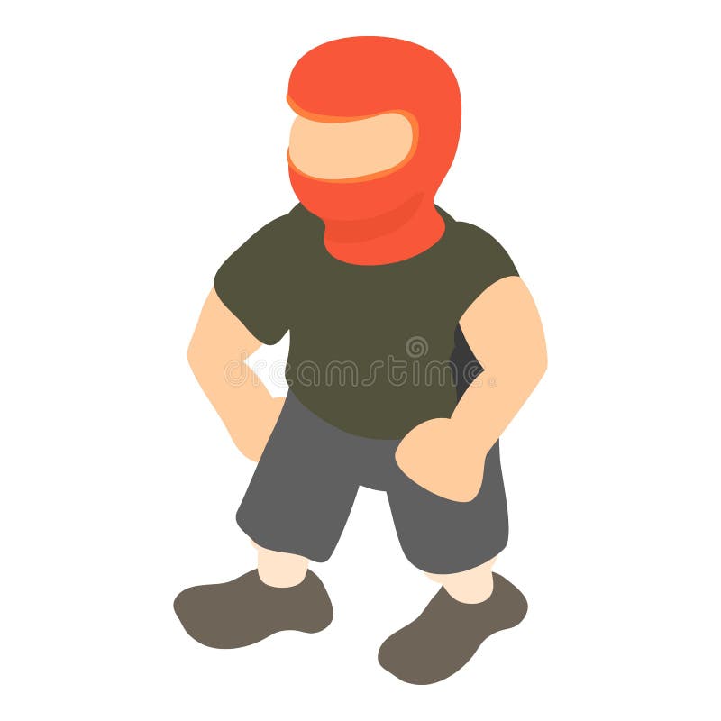 Robber Icon, Isometric Style Stock Vector - Illustration of icon ...
