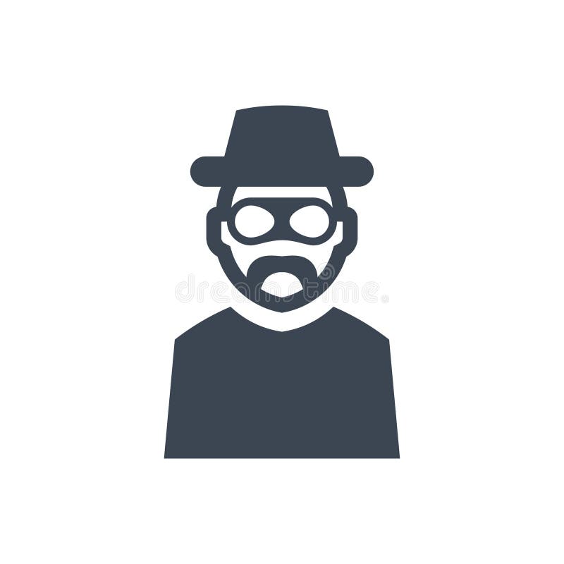 Robber in Simple Flat Vector, Personal Profile Icon or Symbol Stock ...