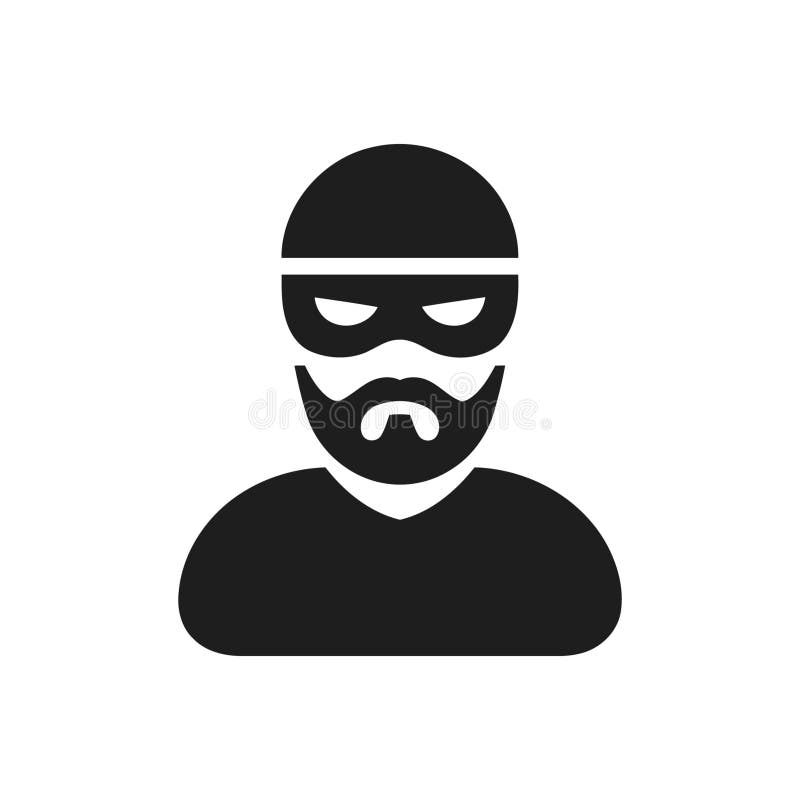 Robber icon stock vector. Illustration of vector, crime - 361857176