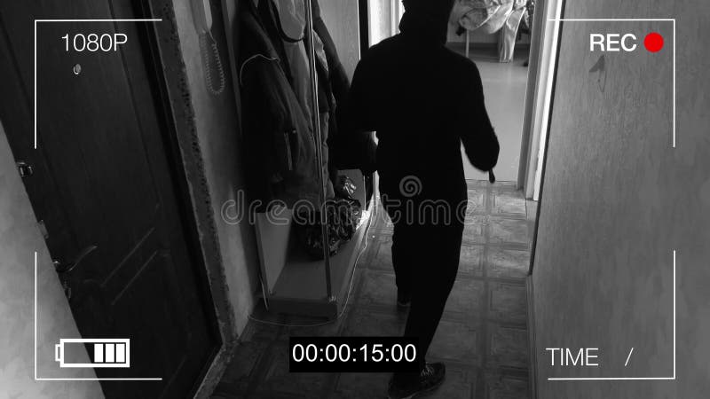 Surveillance Camera Caught the Robber in a Mask Running Off with a Bag ...