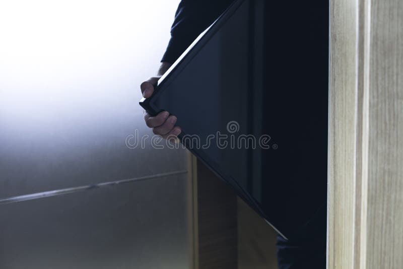 Robber with plasma TV stock photo. Image of steal, apartment - 59099500