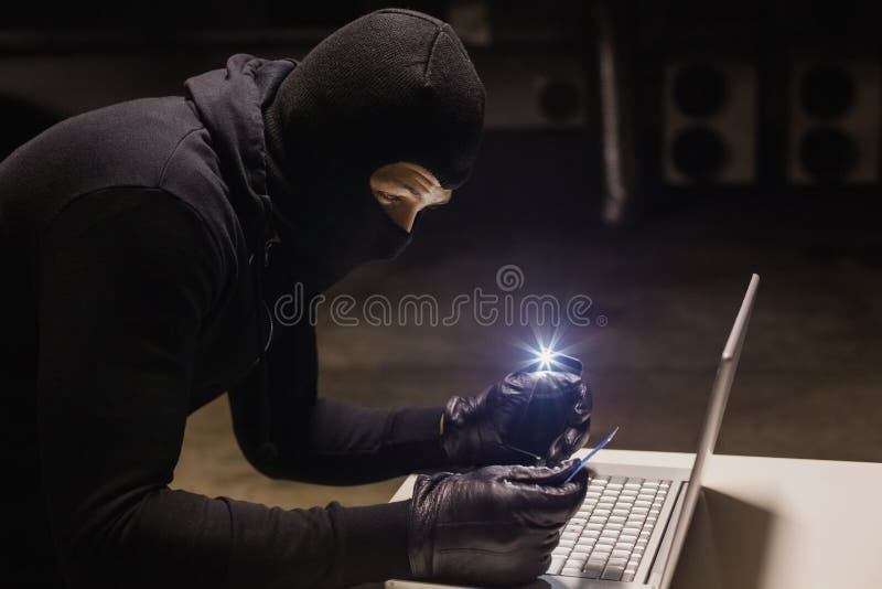 Online robber stock image. Image of illegal, banking - 17595725