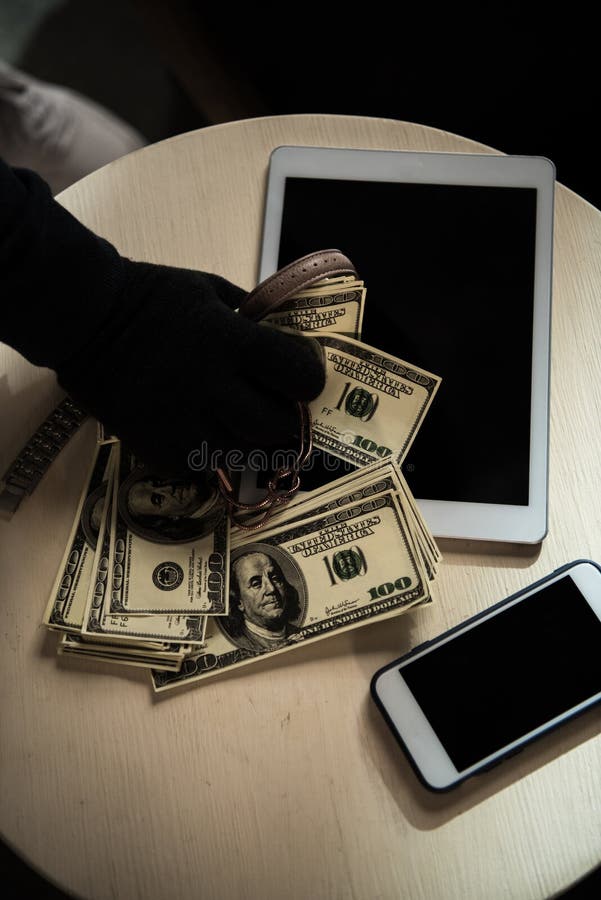 Robber stealing money stock photo. Image of closeup, robbery - 93100484