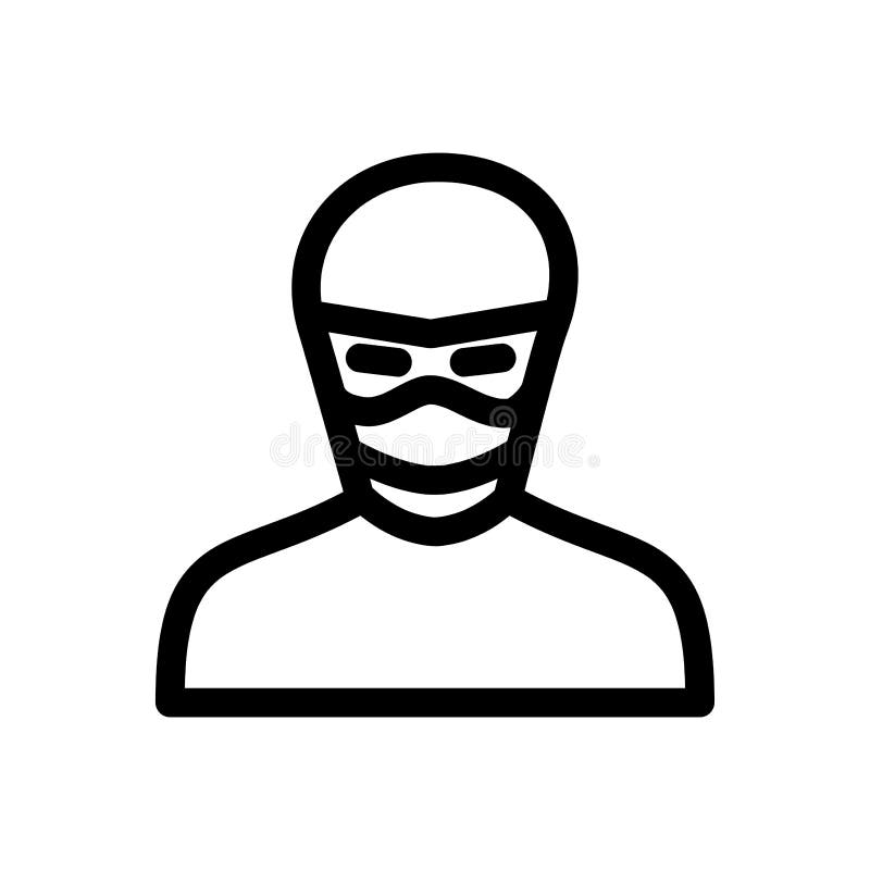 Robber Line Icon Concept. Robber Flat Vector Symbol, Sign, Outline ...