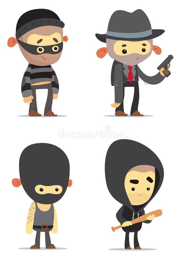 Robbers stock vector. Illustration of prisoner, robber - 97950341