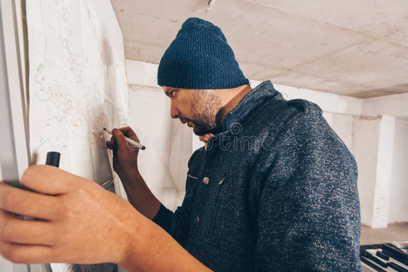 Robbers Taking Notes on the Map Stock Image - Image of caucasian ...