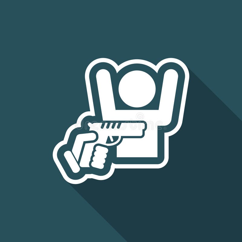 Robbery with gun stock vector. Illustration of robber - 118521371