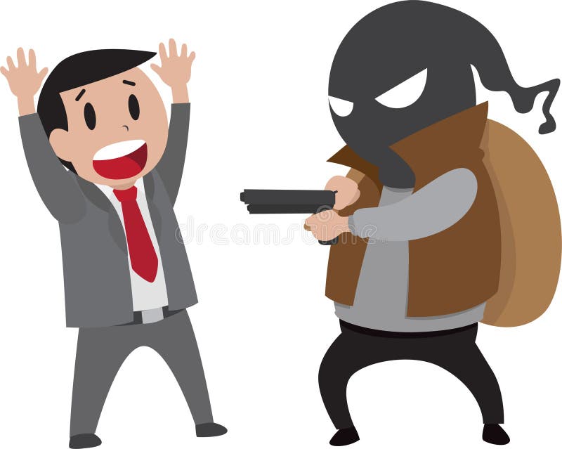 Robbery stock vector. Illustration of crime, thug, vector - 47756770
