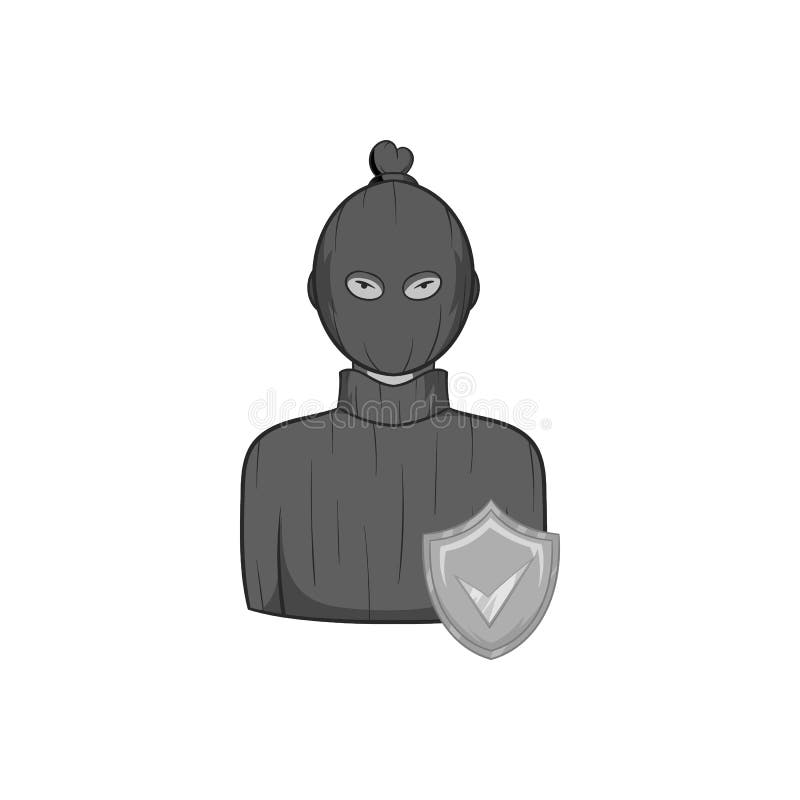 Robbery Insurance Icon, Black Monochrome Style Stock Vector ...