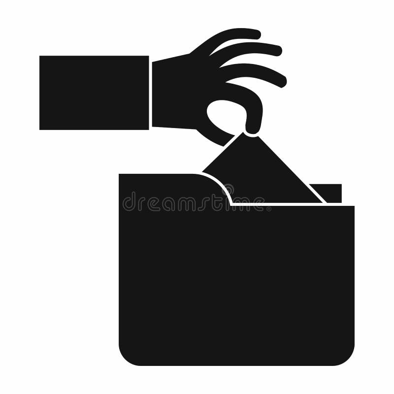 Robbery Secret Data in Folder Icon White Stock Vector - Illustration of ...