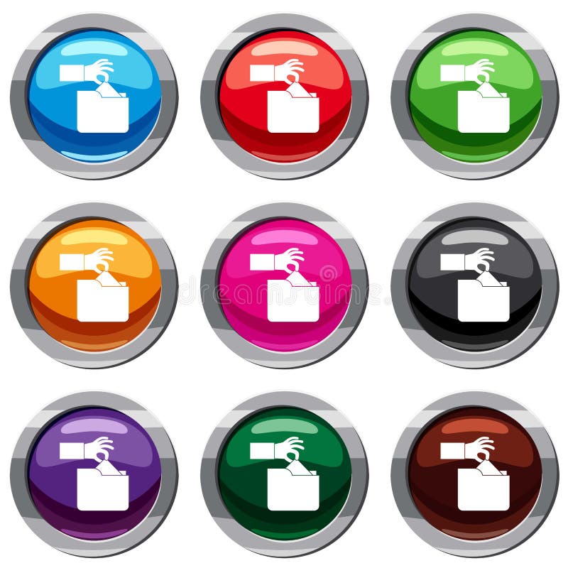 Robbery Secret Data in Folder Set 9 Collection Stock Vector ...