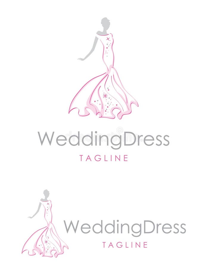 Logo de robe de mariage illustration de vecteur. Illustration du ...