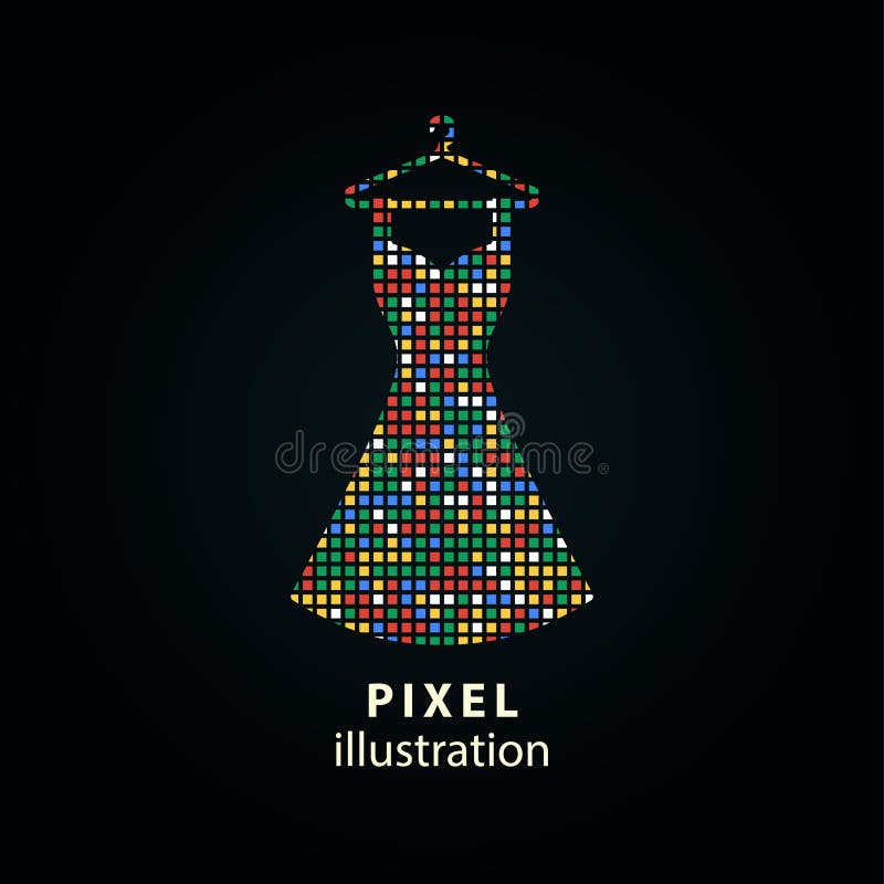 Robe - Illustration De Pixel Illustration de Vecteur - Illustration du ...