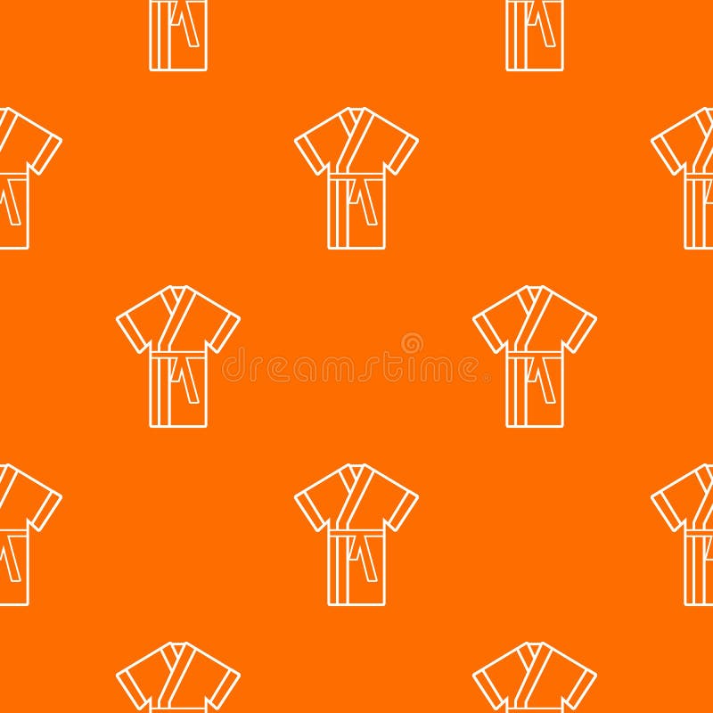Robe pattern vector orange stock vector. Illustration of fabric - 154345812