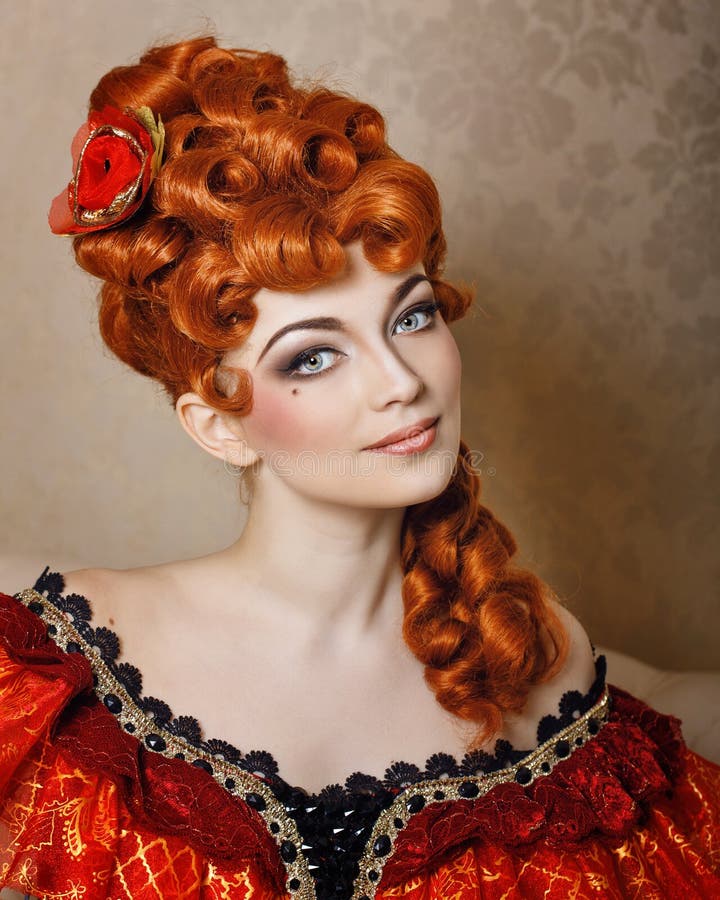 Robe rouge de jeune fille photo stock. Image du noblesse - 39164322