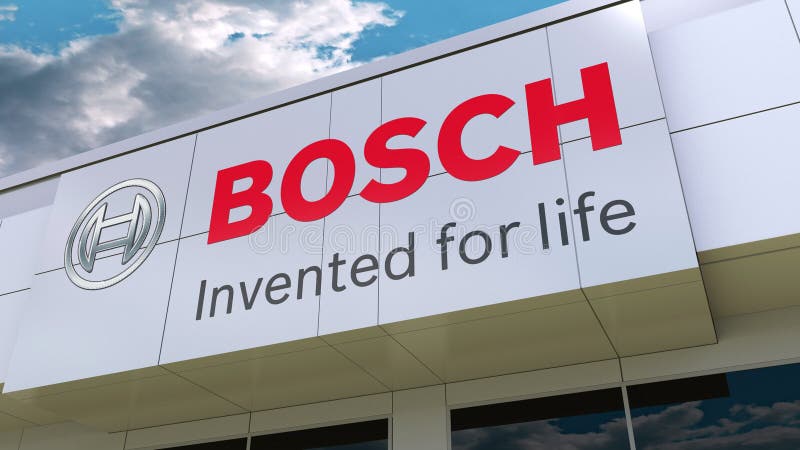 Robert Bosch GmbH Logo on the Modern Building Facade. Editorial 3D ...