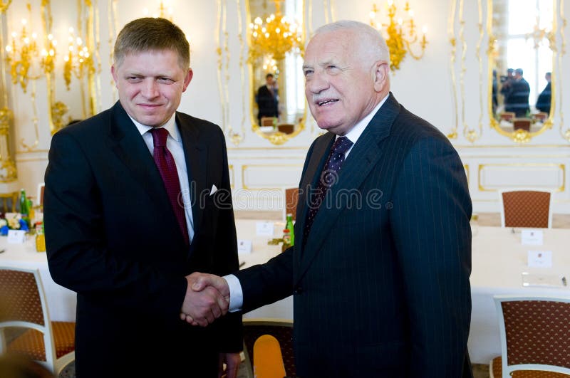 Robert Fico and Václav Klaus Editorial Stock Image - Image of fico ...