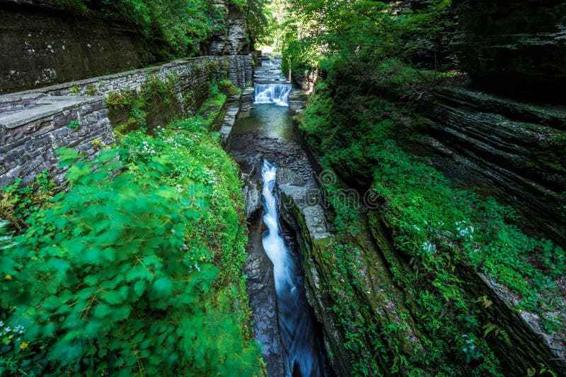 Robert H. Treman State Park: Gorge Trail Stock Image - Image of ...