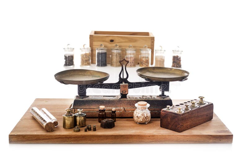Roberval balance in studio stock image. Image of essences - 229136893