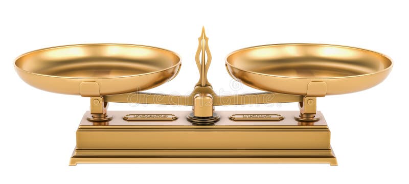 Roberval Balance, Scales. 3D Rendering Stock Illustration ...