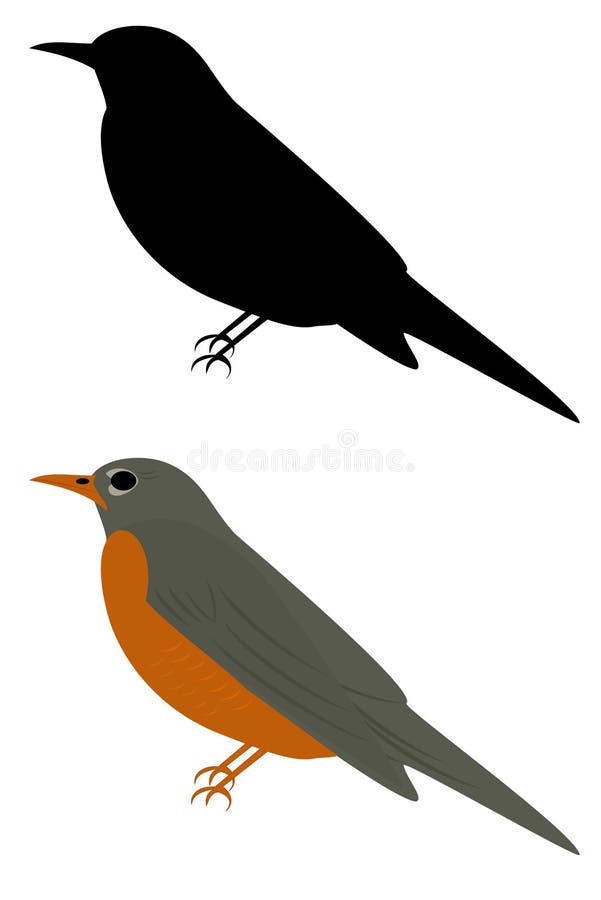 Breasted Robins Stock Illustrations – 1 Breasted Robins Stock ...