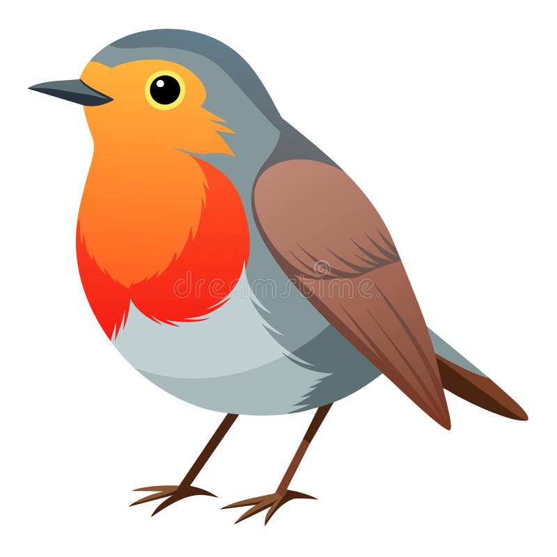 Robin Bird Icon. Cartoon Illustration of Robin Bird Stock Vector ...