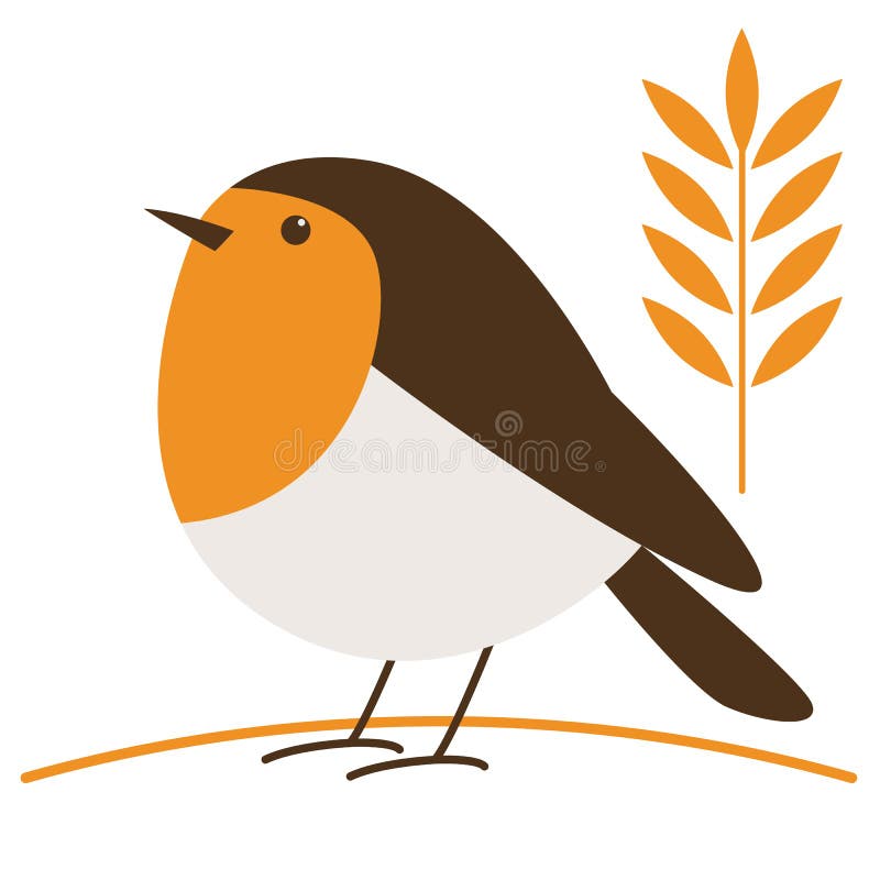Robin Bird, Vector Illustration, Flat Style,profile Stock Vector ...