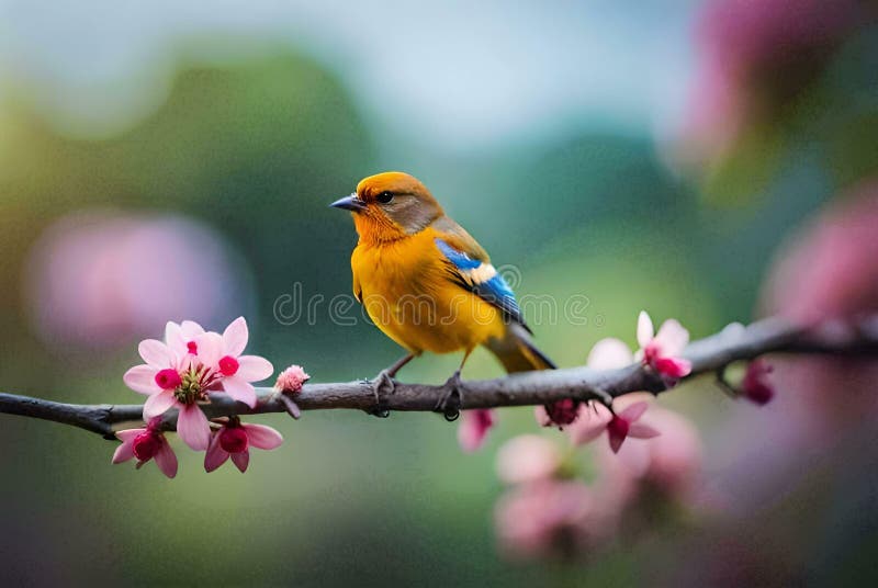 Robin on branch stock illustration. Illustration of wild - 311546896