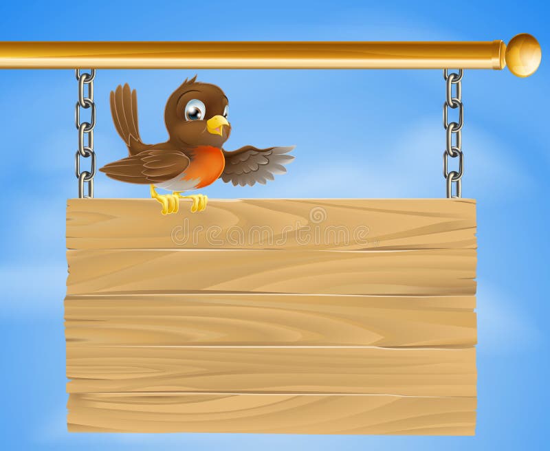 Robin Bird on Branch Pointing Stock Vector - Illustration of background ...