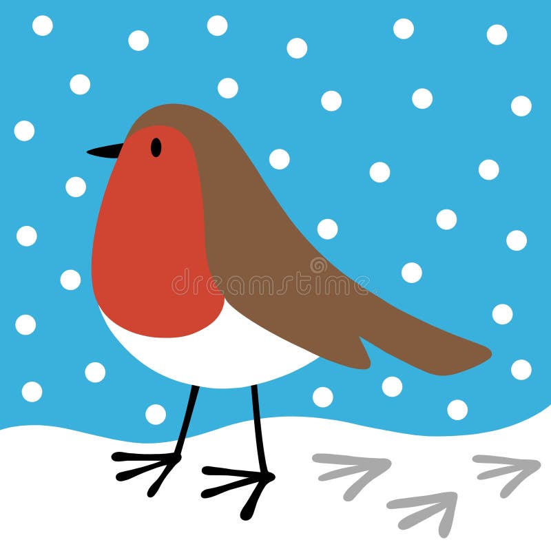 Cartoon robin symbol stock vector. Illustration of christmas - 38058618