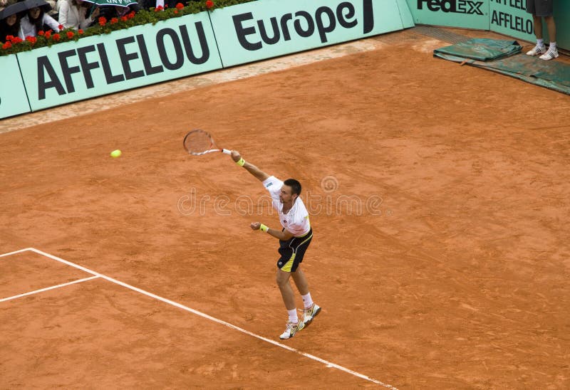 Robin Soderling of Sweden in Action at French Op Editorial Photo ...