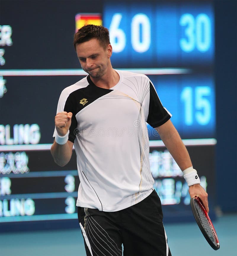Robin Soderling of Sweden Celebrates a Point Editorial Image - Image of ...