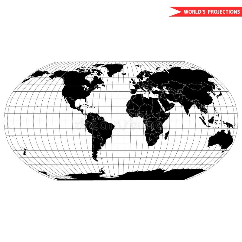 Vector World Map Projection