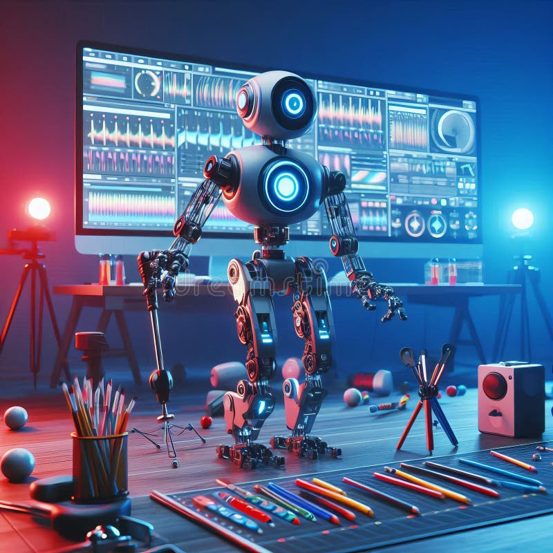 Robo Animator a Robot Designed for Animation and Motion Grahics Stock ...