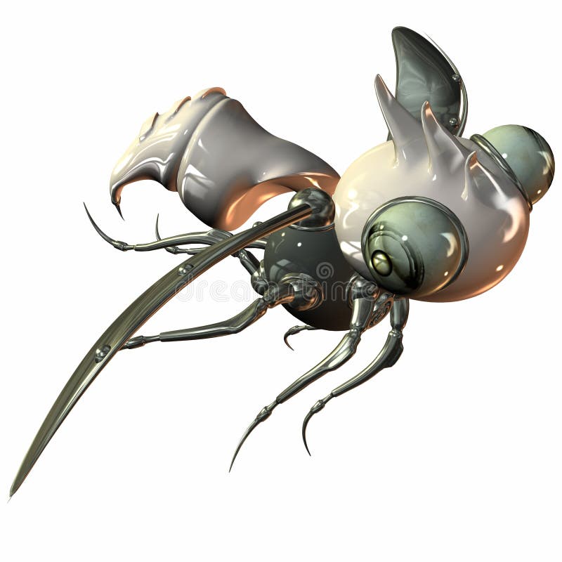 Robo Bug stock illustration. Illustration of hair, future - 2427143
