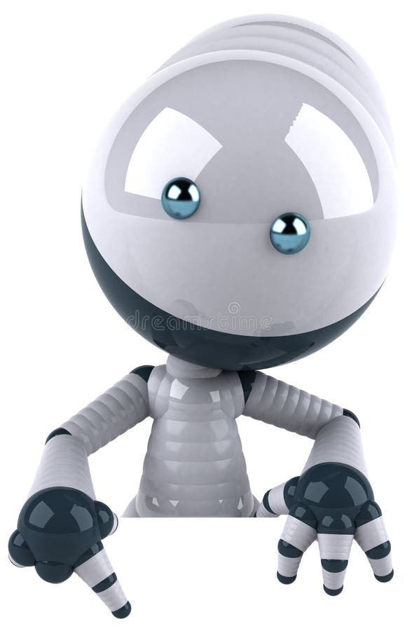 Cute Pink Girl Robot Do the Splits 3D Stock Illustration - Illustration ...