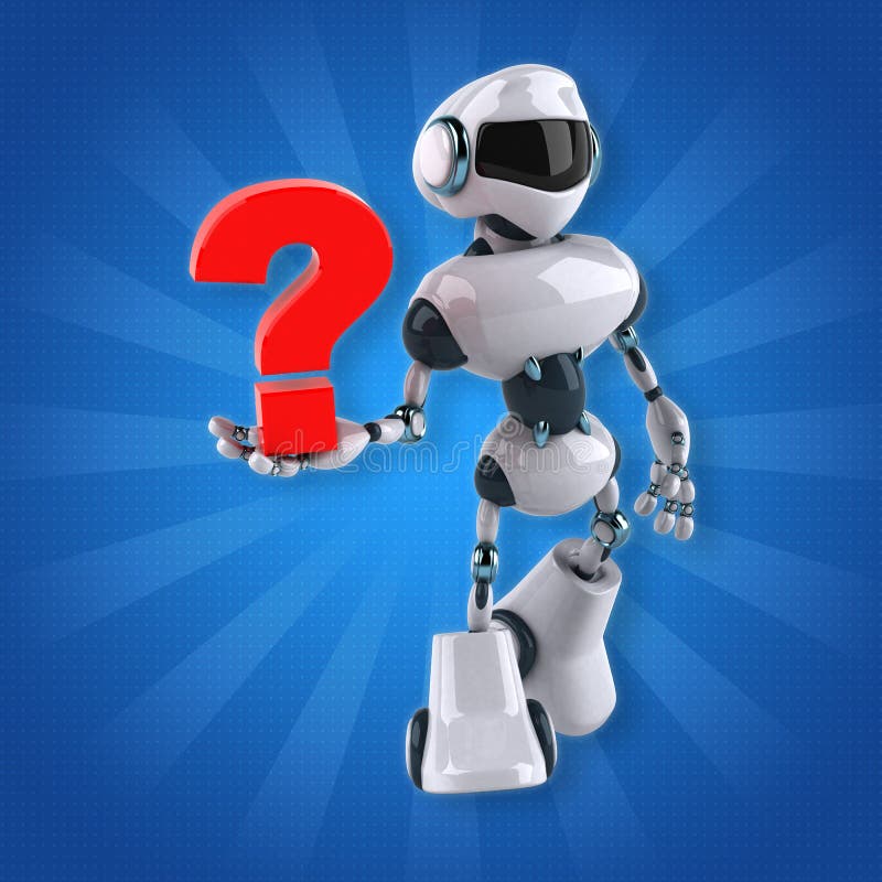Robot and question stock illustration. Illustration of automation ...