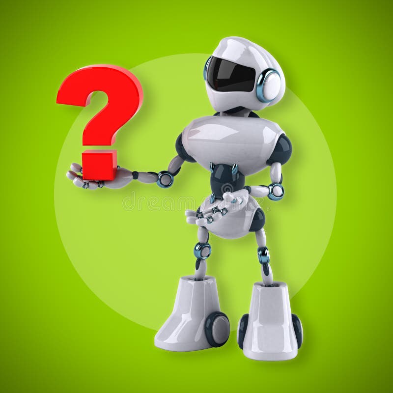 Robot with a question stock illustration. Illustration of concept ...