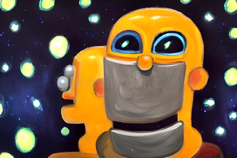 Robot Abstract Art. Generative AI Stock Illustration - Illustration of ...