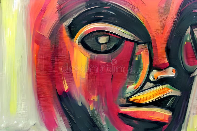 Robot Abstract Art. Generative AI Stock Illustration - Illustration of ...