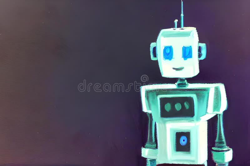 Robot Abstract Art. Generative AI Stock Illustration - Illustration of ...