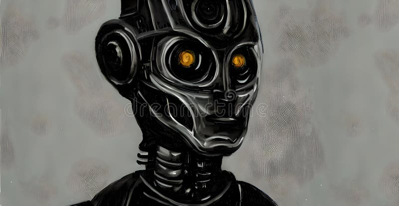 Robot Abstract Art. Generative AI Stock Illustration - Illustration of ...