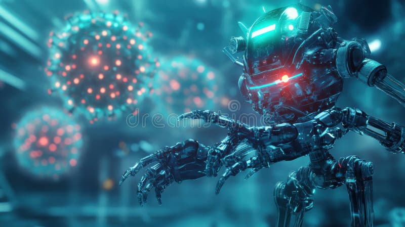 Robots Efficiently Neutralizing Viruses in a Futuristic Laboratory ...