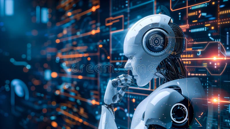 Robot AI Artificial Intelligence for Automation Process Technology ...