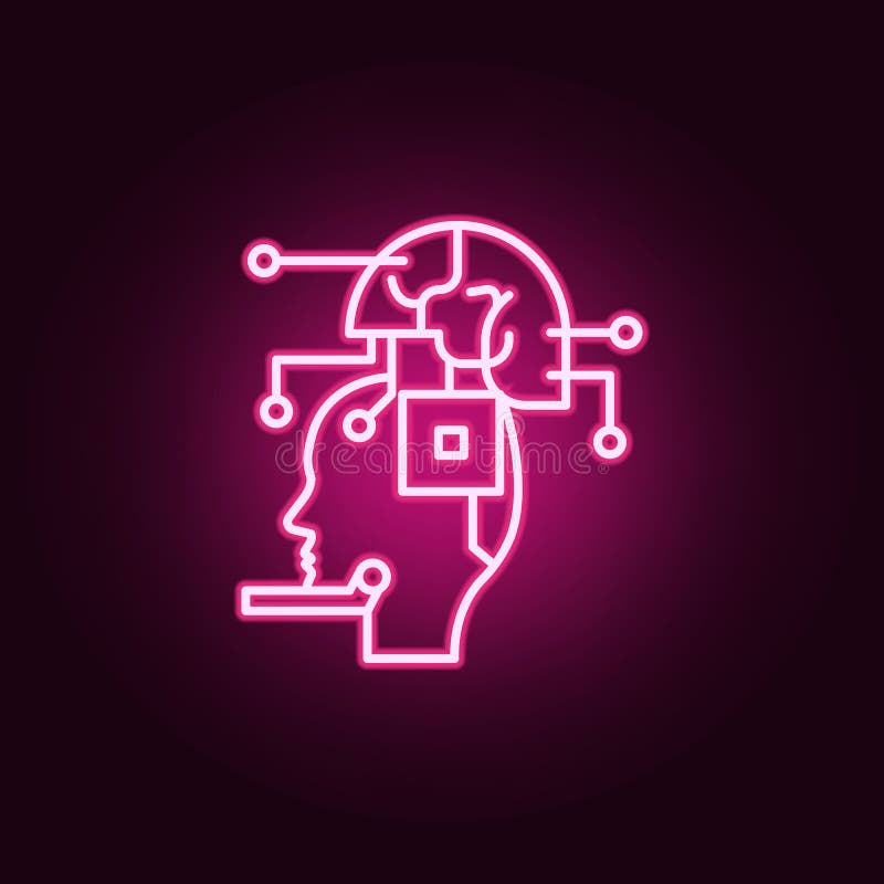 Robot, Ai, Brain Sticker Icon. Simple Thin Line, Outline Vector of ...