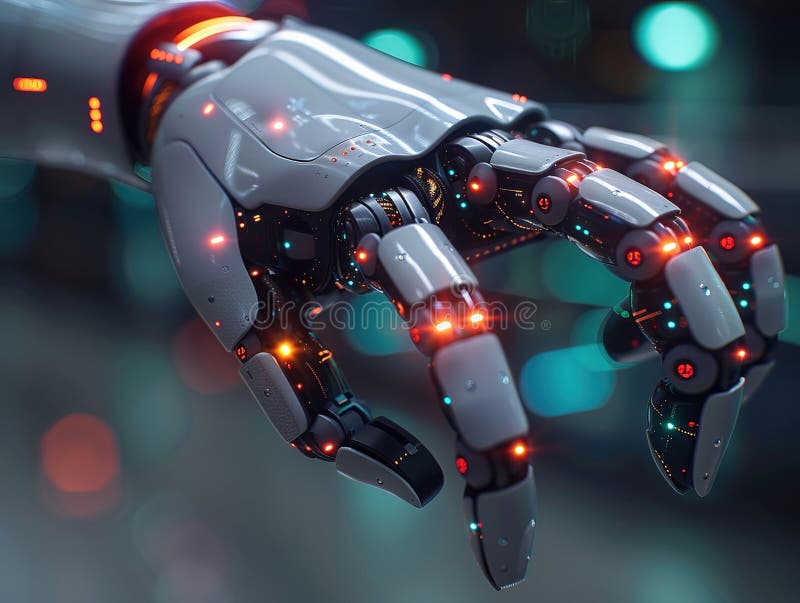 Robot Ai Hand Future Background Technology Artificial Arm Humanoid ...