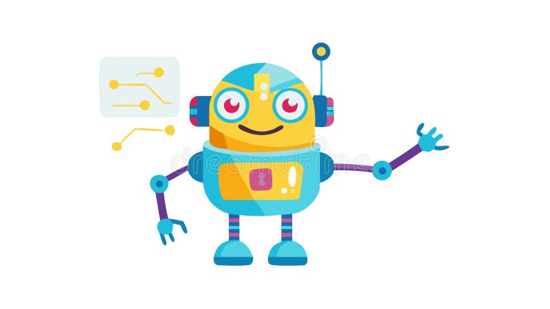 Robot AI Helper Icon Vector Illustration, Future Technology, Vector ...