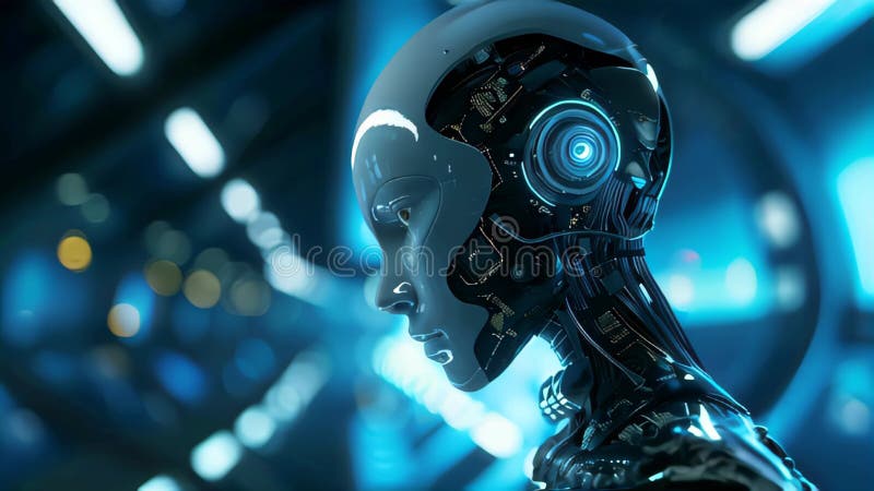 Robot Ai Technology Background Stock Video - Video of humanoid ...