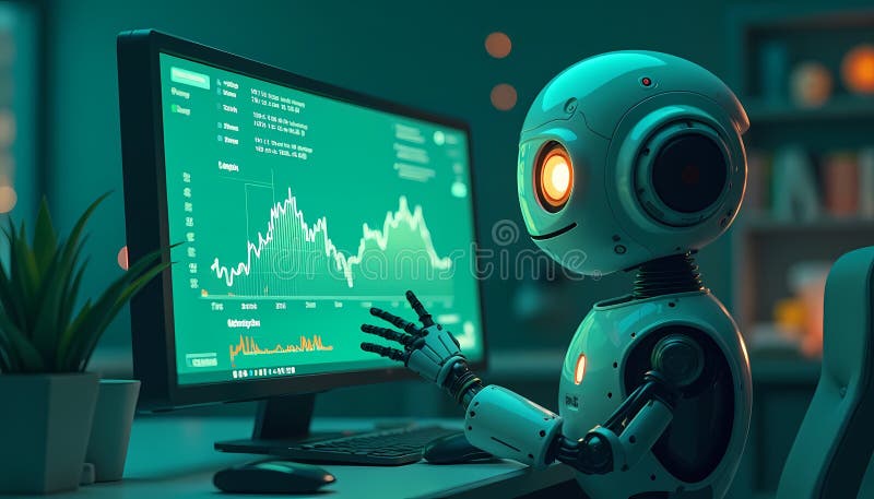 AI Trading Bot stock illustration. Illustration of chart - 378932080