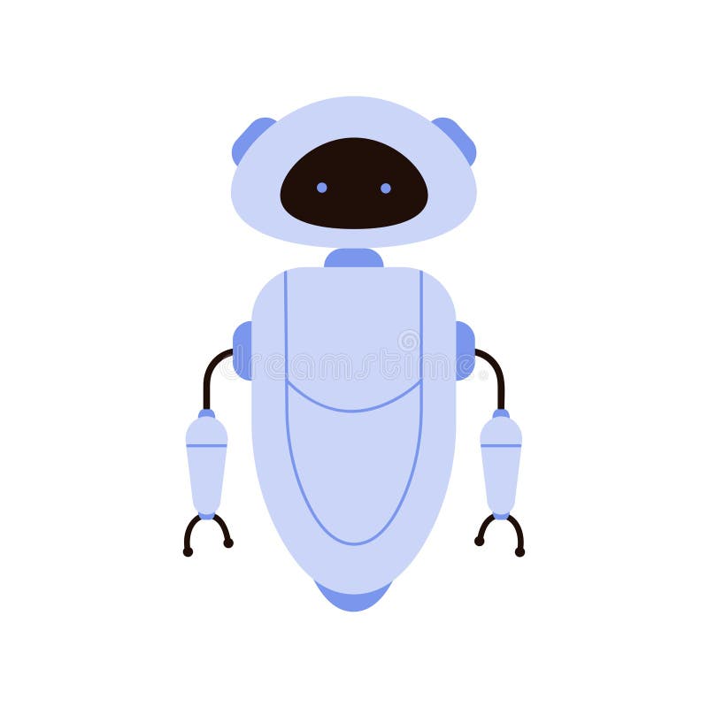 Robot Android Ai Bot Character For Futuristic Service And Communication Stock Vector